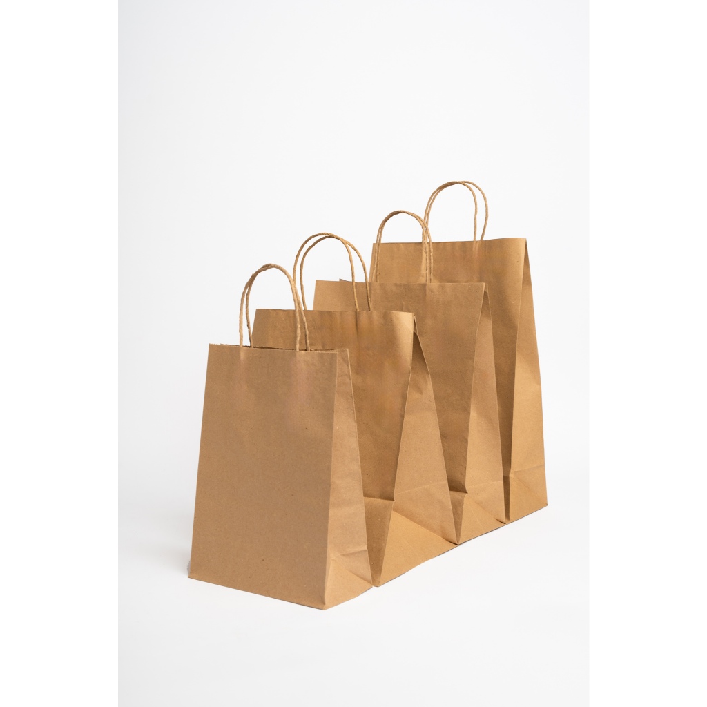 Brown Paper Bag with Twine Handle / Supot / Take out Paper Bag (50's ...