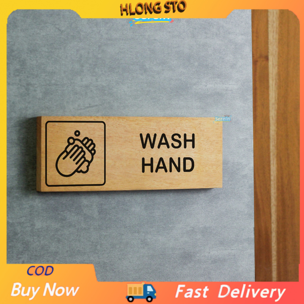Wash hand signage - wash hand sign - wall sign - wash hand | Shopee ...