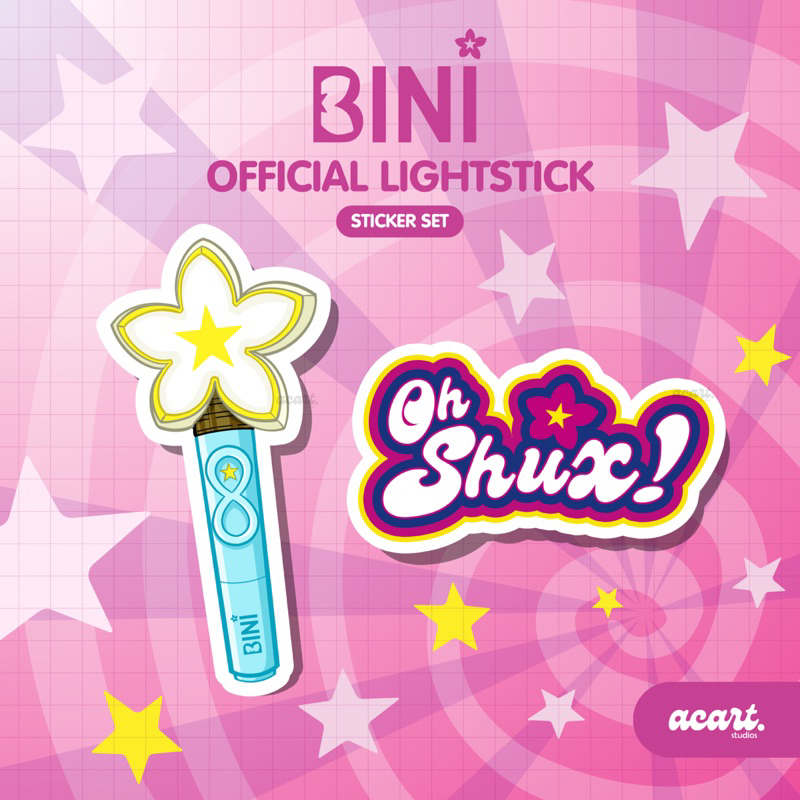 BINI Lightstick Vinyl Stickers (Aiah, Colet, Maloi, Gwen, Stacey, Mikha ...