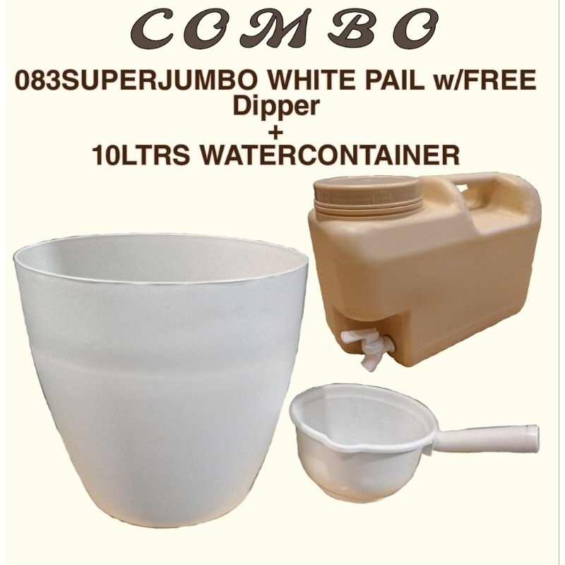 PAIL w/ FREE DIPPER + 10LTRS WATERCONTAINER | Shopee Malaysia