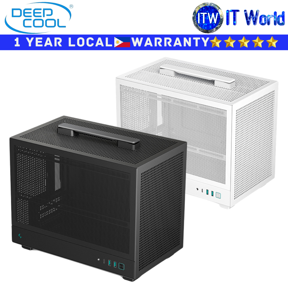 Itw | Deepcool Computer PC Case CH160 Mesh Portable High Airflow mini-ITX Case (Black | White ...