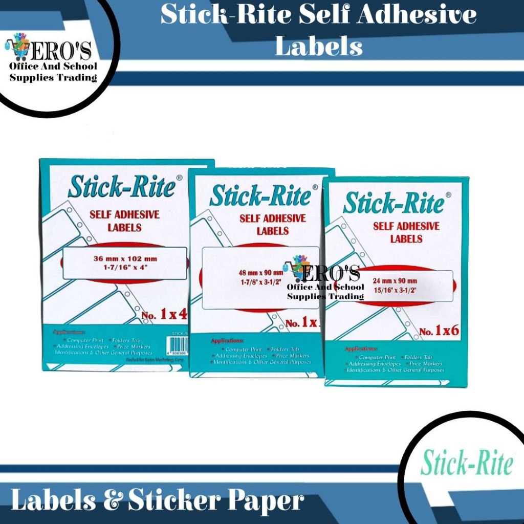Stick-Rite Self Adhesive Labels | Shopee Malaysia