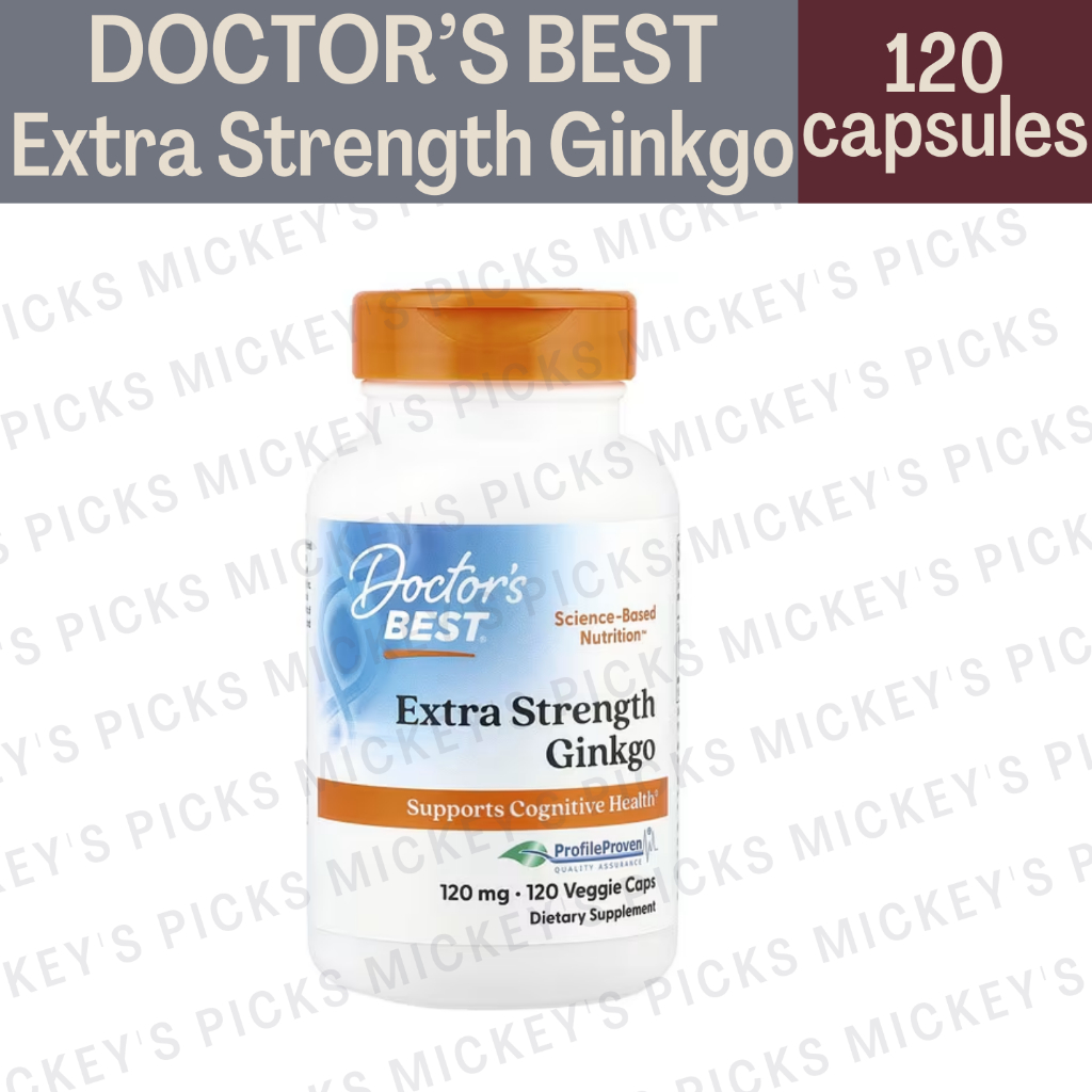 Doctor's Best Extra Strength Ginkgo 120mg | Brain & Memory Support ...