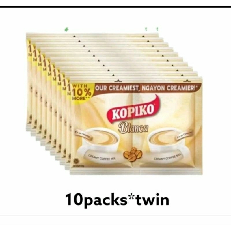 KOPIKO BLANCA 3in1 COFFEE TWIN PACK 58G X10SACHETS 12X10, KOPIKO brown 53g, KOPIKO BLACK 56g ...