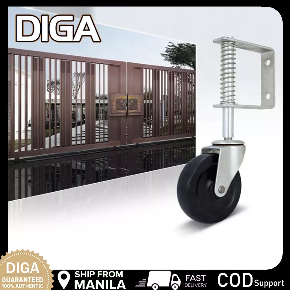 4Inch Heavy Rubber Mute Gate Door Wheel 100KG Load Capacity Spring ...