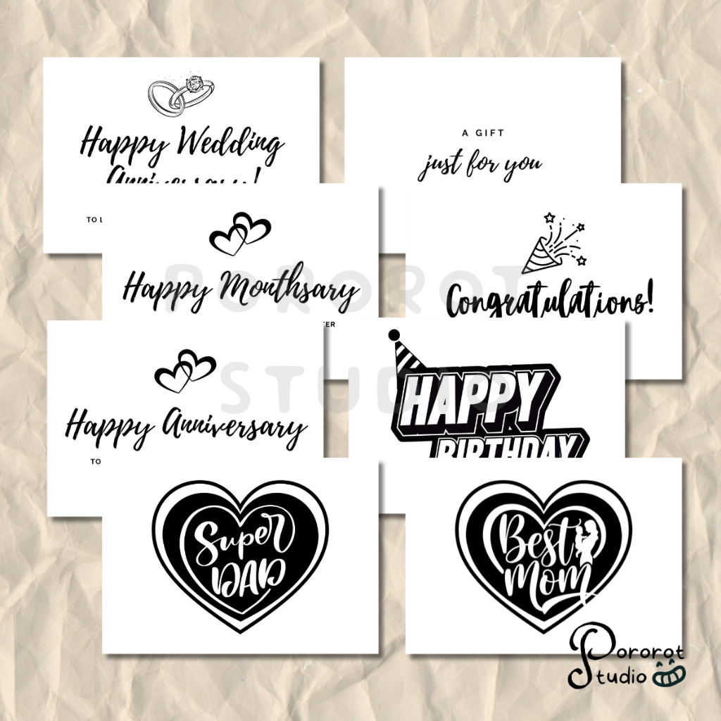 Pororot Studio | Simple Greeting Card for birthday anniversary ...