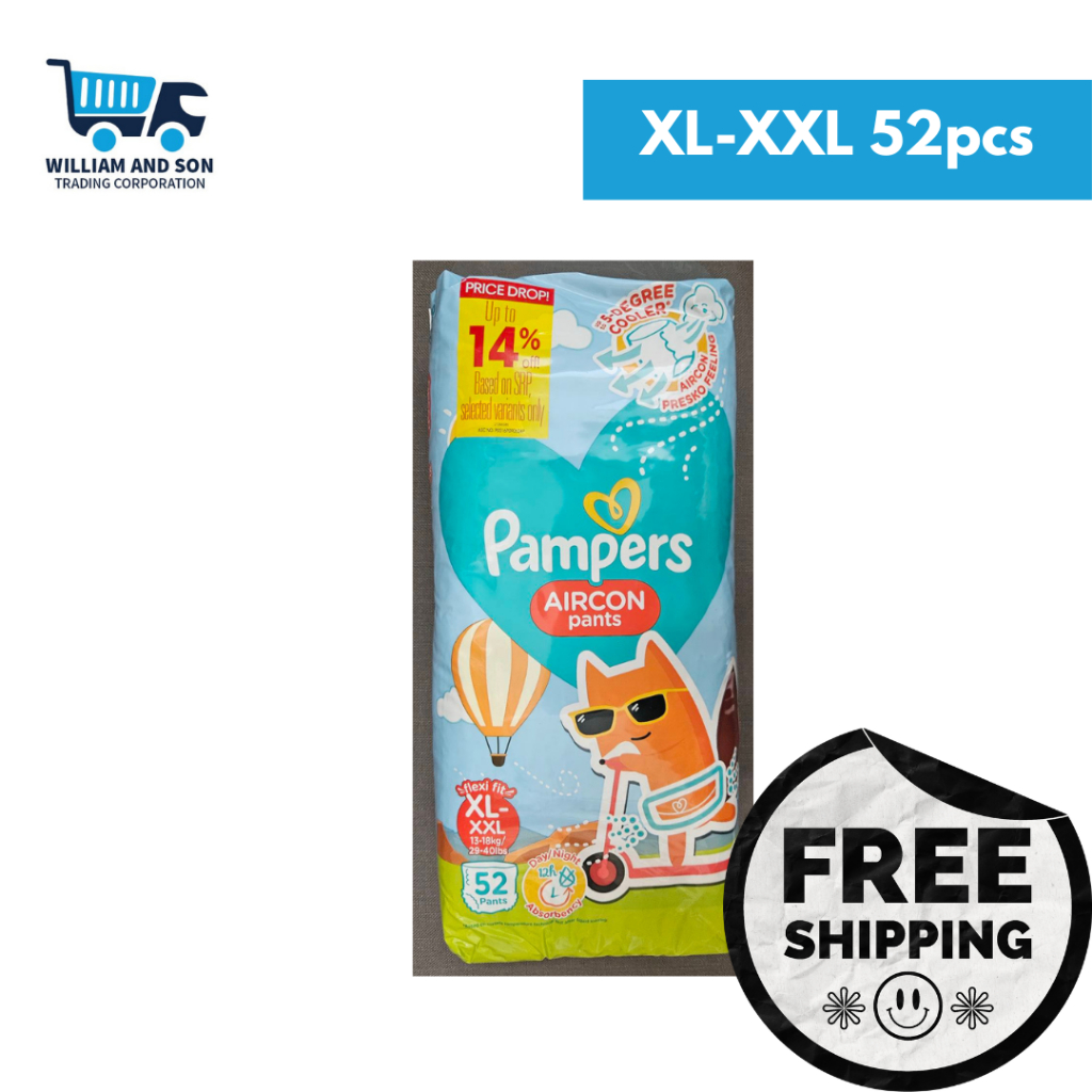 Pampers Aircon Pants XL - XXL 52pcs | Shopee Malaysia