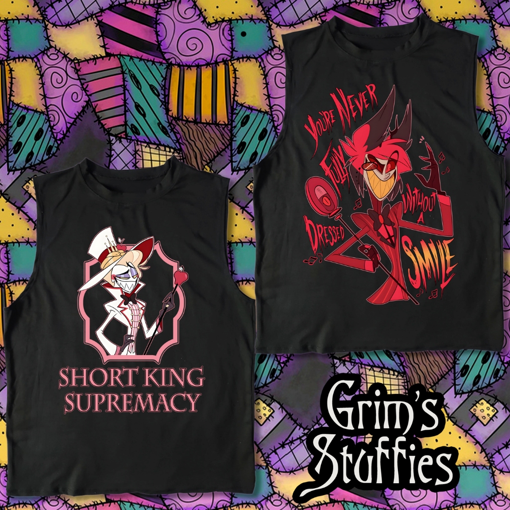 Hazbin Hotel Muscle Tee + Alastor, Angel Dust, Charlie Morningstar ...