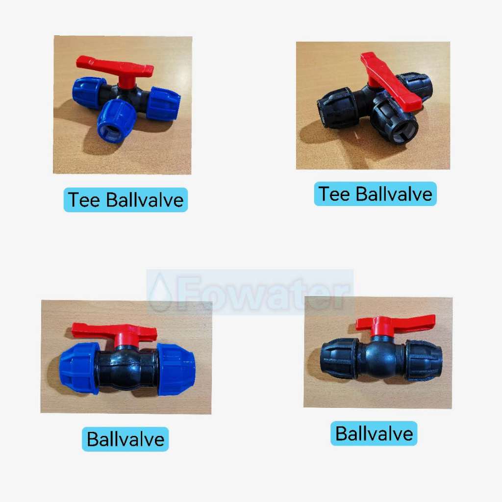 Blue/Black PE Compression Fittings Ballvalve/Tee Ballvalve for PE/PVC/PPR PIPE | Shopee Malaysia
