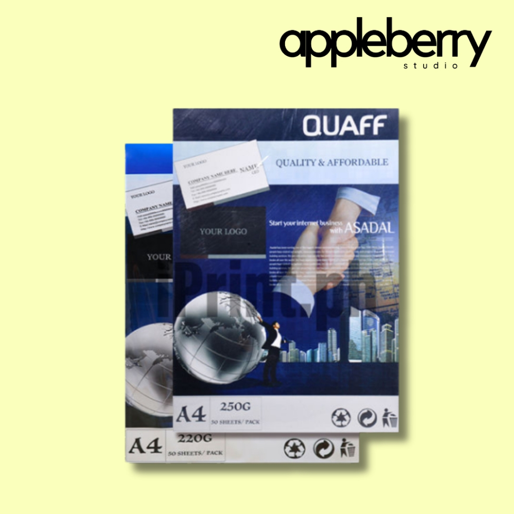 QUAFF A4 Size Double Sided Matte Calling Card Paper (50sheets / pack ...