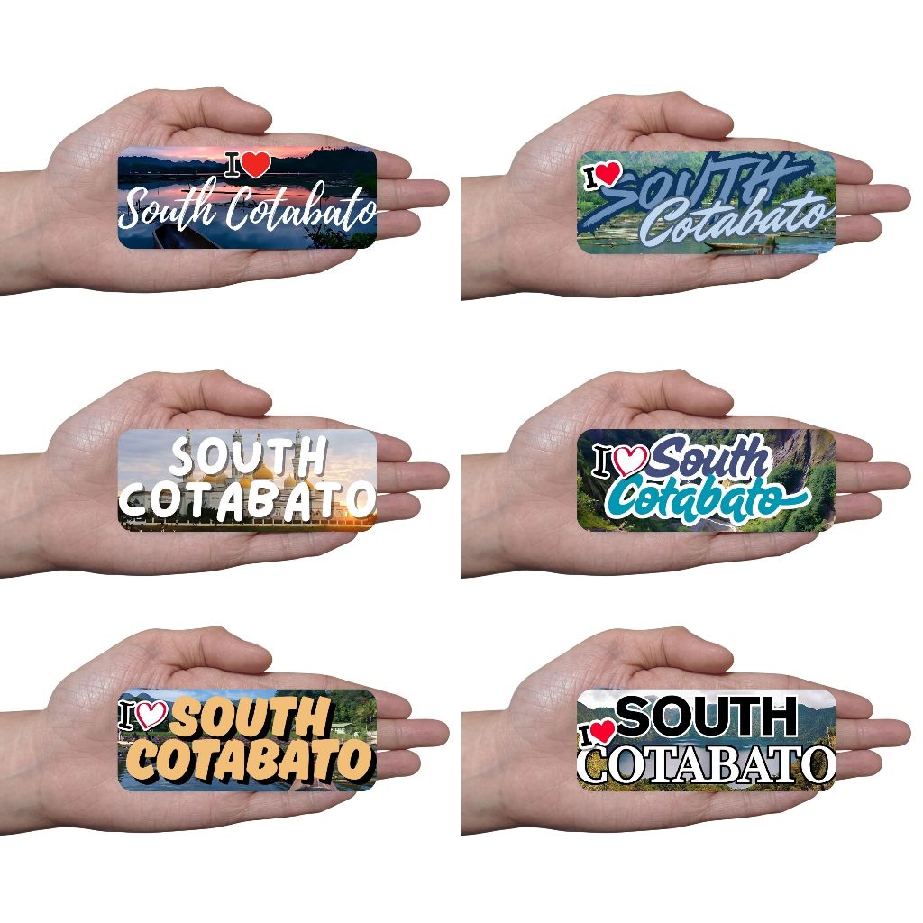 Rectangle Rubber Ref Magnet Souvenir - I Love South Cotabato, Local New ...
