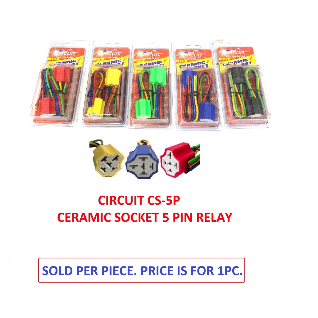 CIRCUIT CERAMIC 5 PIN RELAY SOCKET CS-5P. CIRCUIT BRAND BOSCH SOCKET. SOLD PER PIECE. | Shopee ...