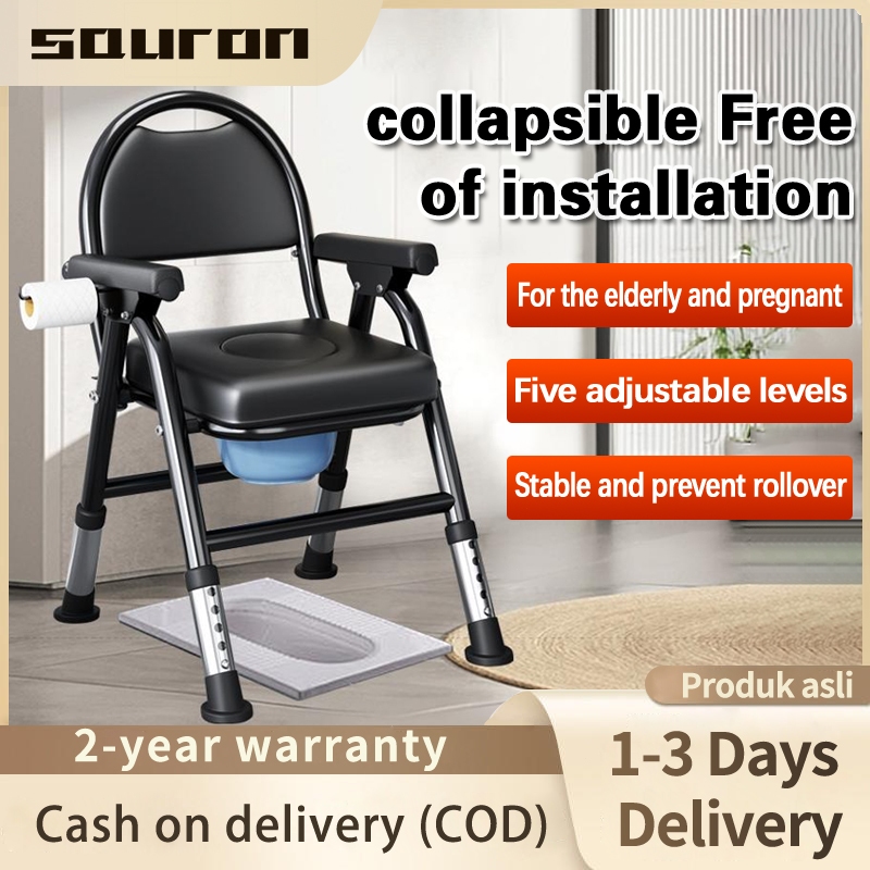 Bedside Commodes, Toilet Chair Seat, Height Adjustable Portable Toilets, Shower Chair Folding ...