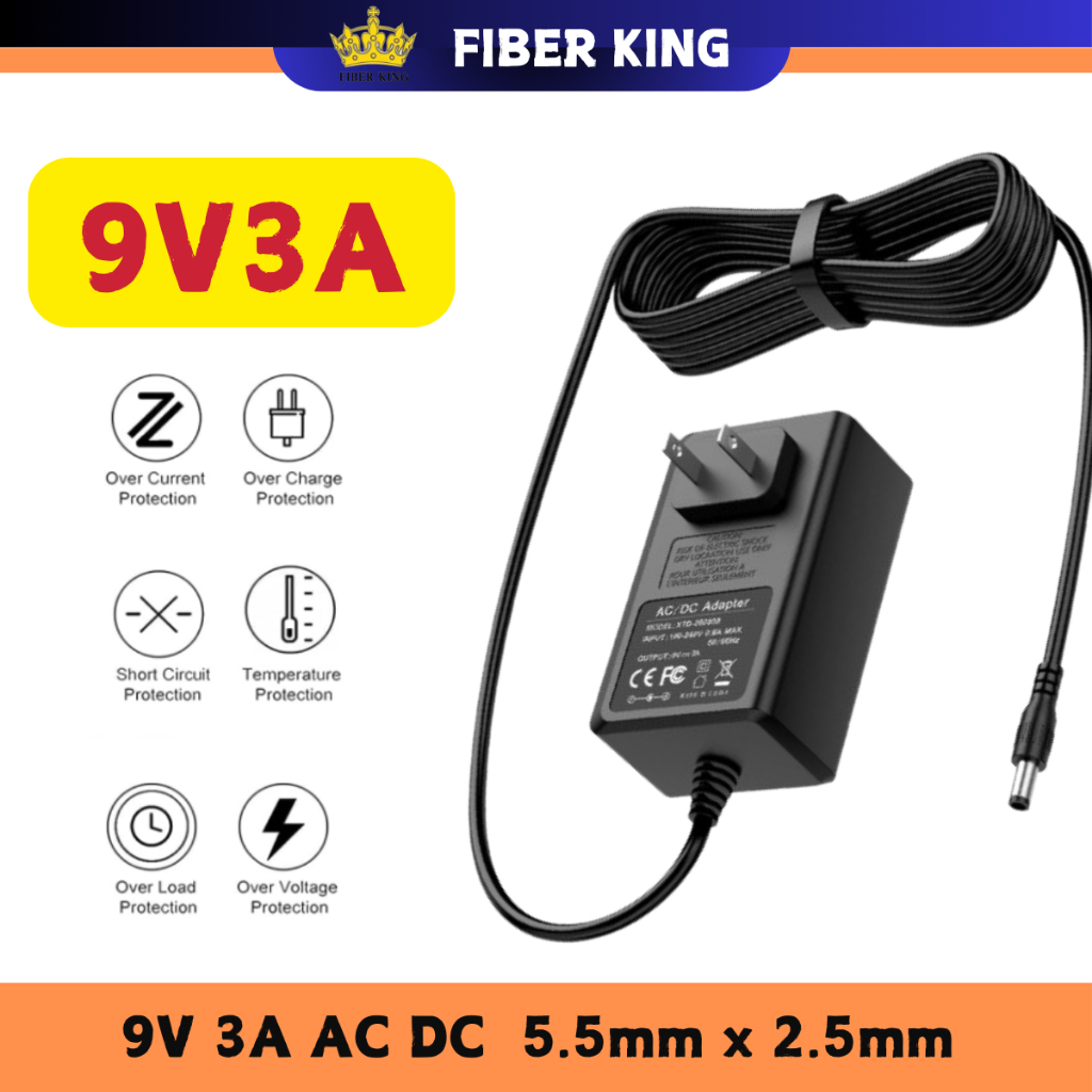 FIBER KING 9V3A Adapter Power Supply Adapter | Shopee Malaysia