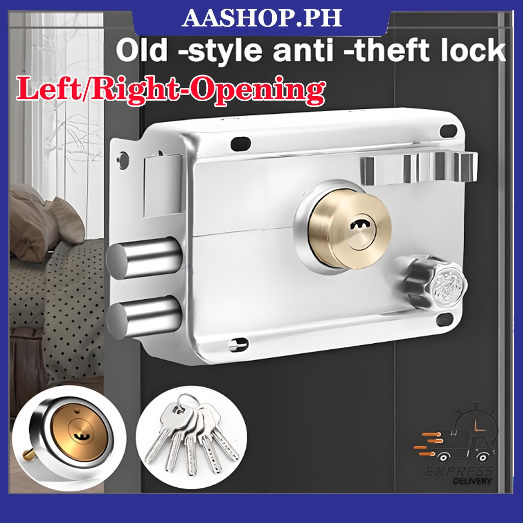 Stainless Steel Main Door Lock Set Strong Deadbolt Gate Lock Universal ...