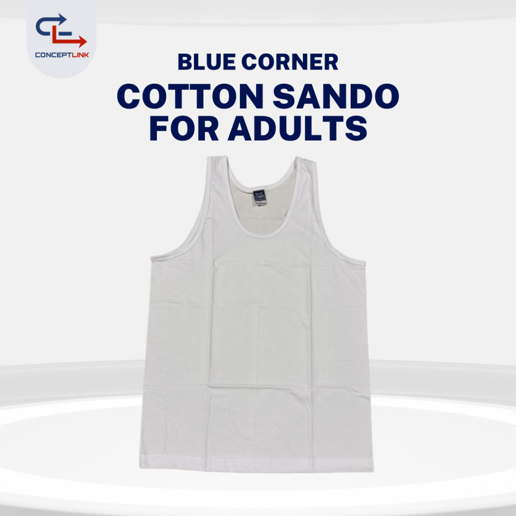 Blue Corner White Sando Plain (for Adults) | Shopee Malaysia