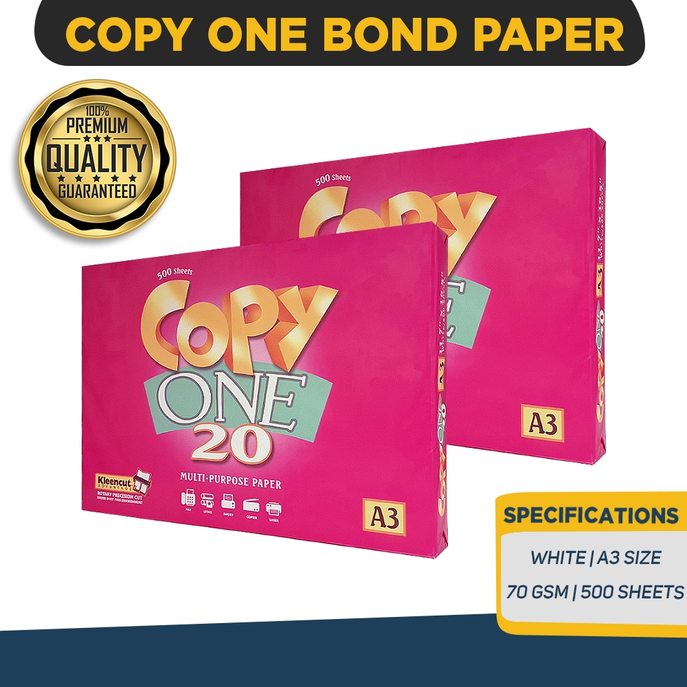 A3 Size COPY ONE Bond Paper 70gsm per ream | Shopee Malaysia