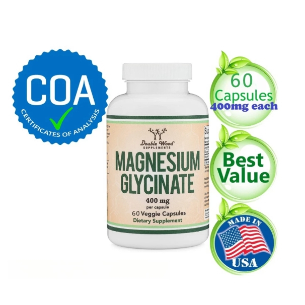 Real Magnesium Glycinate Each capsule contains 400mg of Magnesium ...