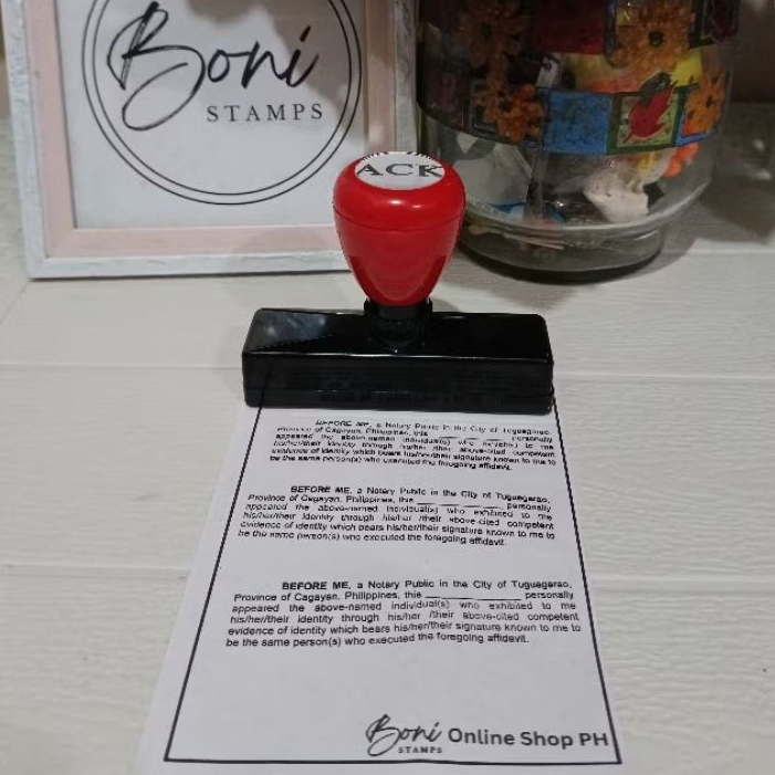 Small Acknowledgement Stamp 2x9cm | Notary Stamp | Notarial Stamp ...