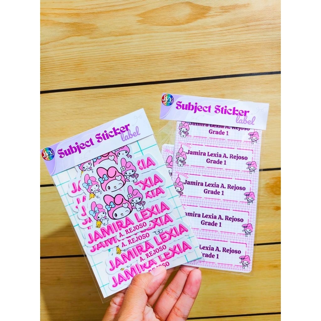 Subject Label Stickers |Cute Fonts | Shopee Malaysia