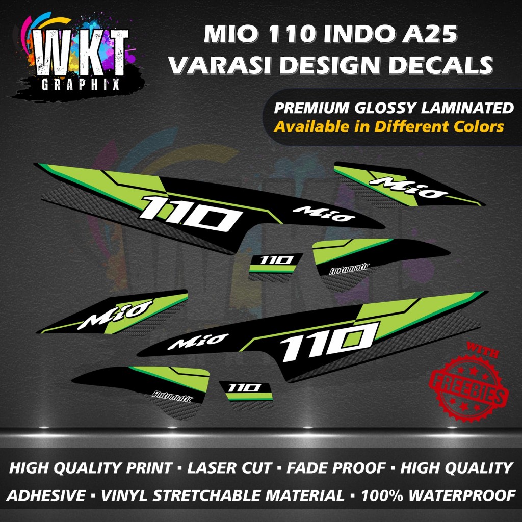 YAMAHA MIO 110 INDO A25 VARASI DESIGN DECALS STICKER (WATERPROOF ...