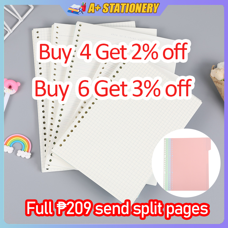 Binder Refill A5/B5/A4 Refill pages/ loose leaf Notebook Binder Refill ...