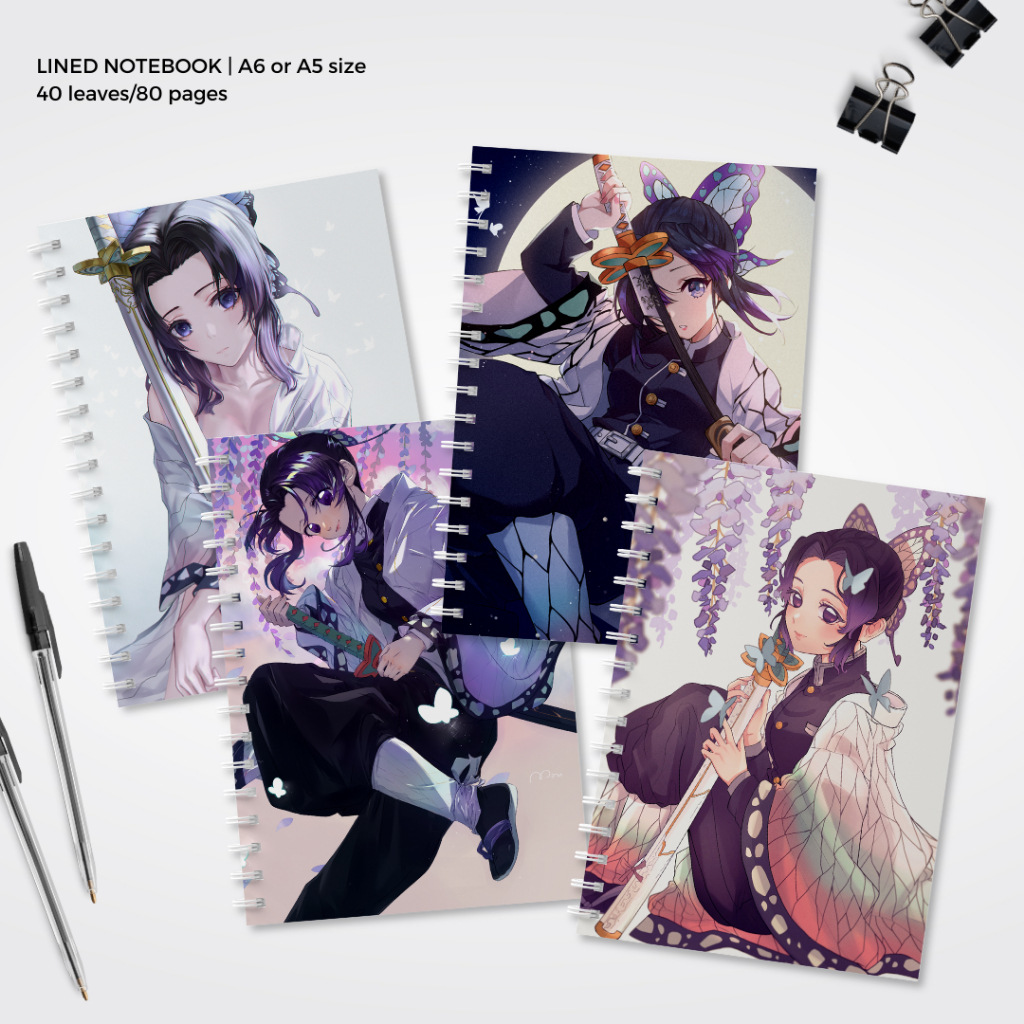 LAZKTEES Anime Notebook Demon Slayer: Kimetsu no Yaiba Shinobu Kocho ...
