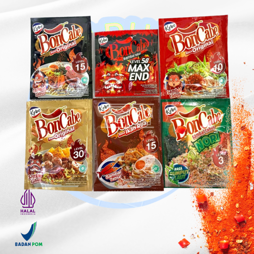 BON CABE SACHET LEVEL 10 15 30 INDONESIA CHILI FLAKES SUPER SPICY ...