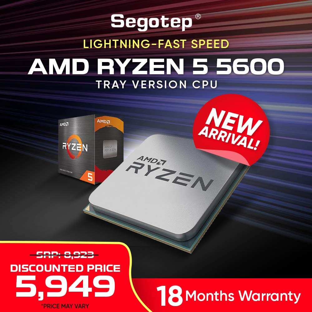 AMD RyzenTM 5 5600 Boxed Processor w/ AMD Wraith Stealth Cooler / Tray ...