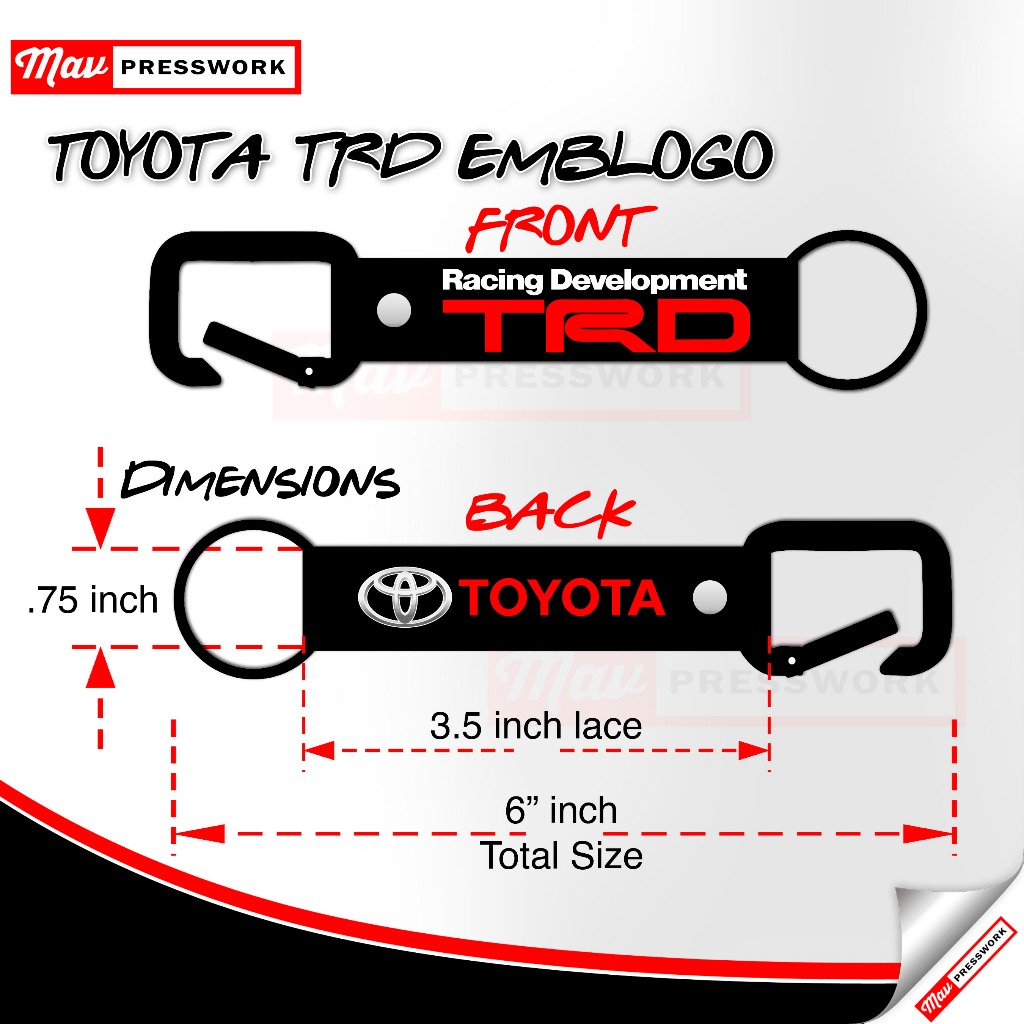 TOYOTA TRD Keylace / Keychain / Keyholder / Lace | Shopee Malaysia
