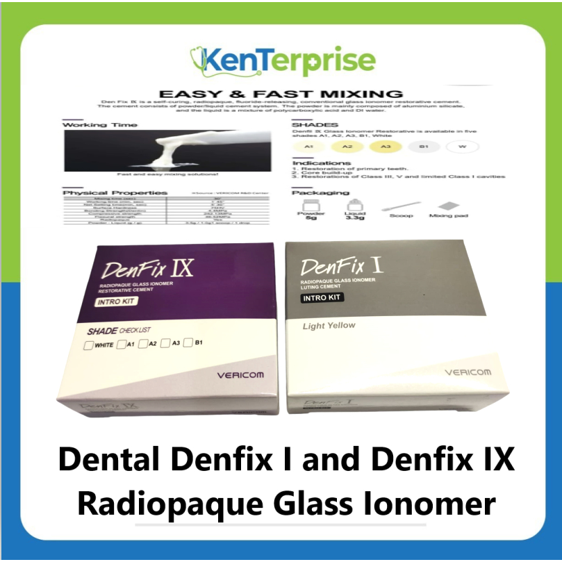 Dental Denfix I/1 and Denfix 9/IX Radiopaque Glass Ionomer Luting ...