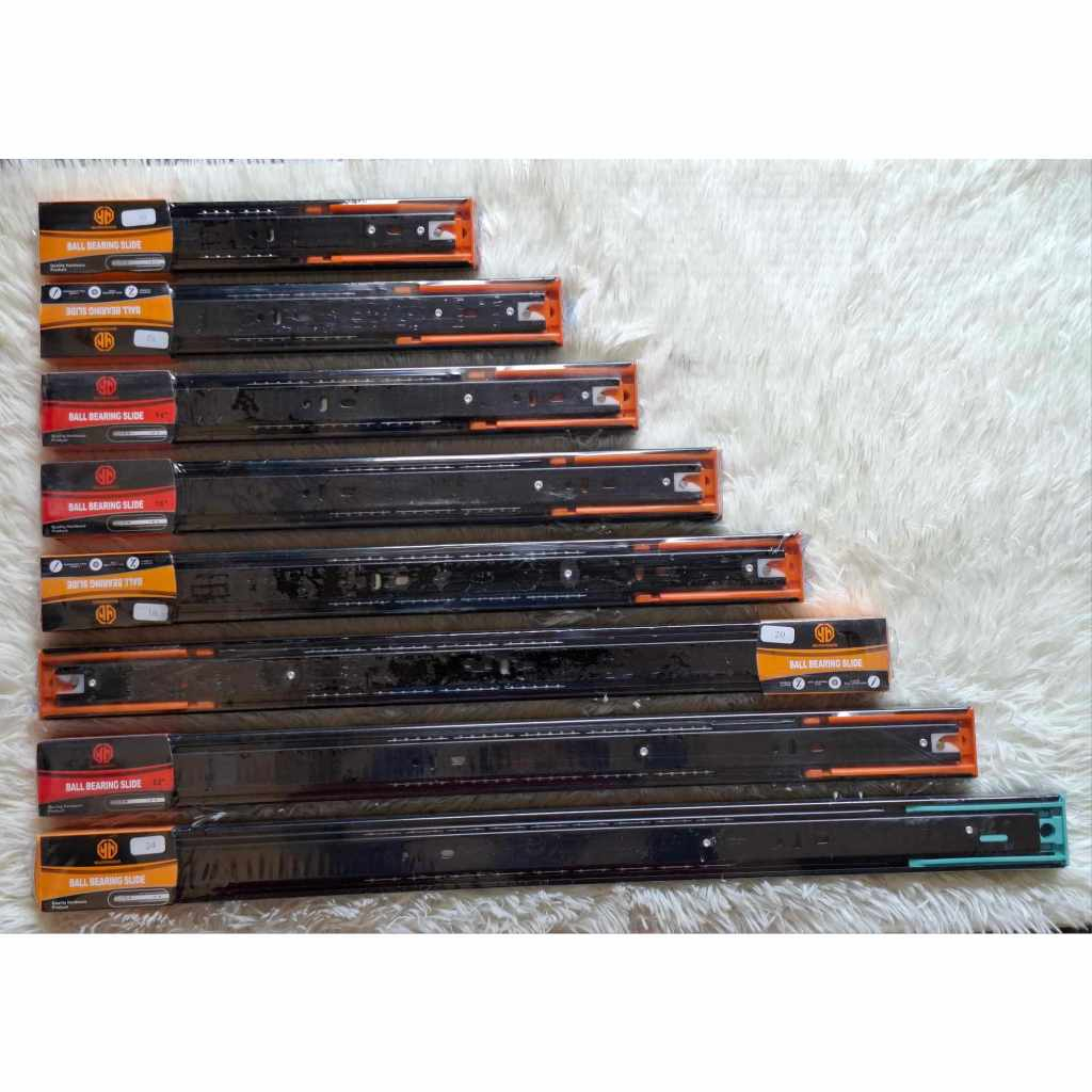 PUSH OPEN Hydraulic Drawer Full Extension 3 Fold Drawer Guide Slide ...