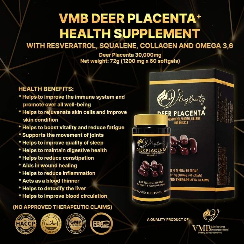 VMB DEER PLACENTA + HEALTH SUPPLEMENT | Shopee Malaysia
