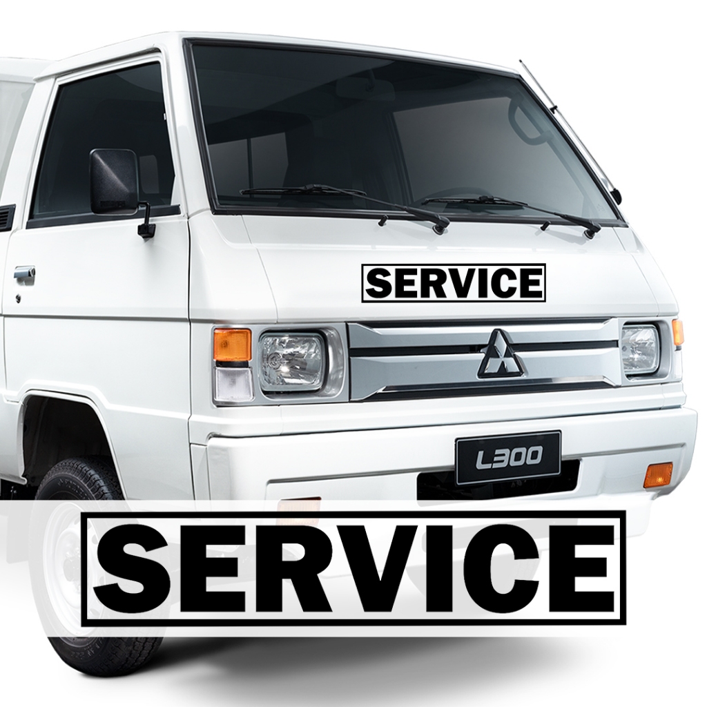 SERVICE WATERPROOF STICKER VINYL decal for Van, L300, Tricycle, Ebike ...