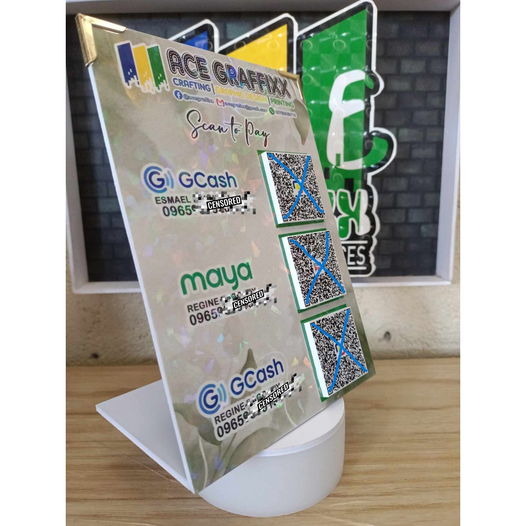 Personalized Popped-up QR Code Standee with Store Name and Logo ...