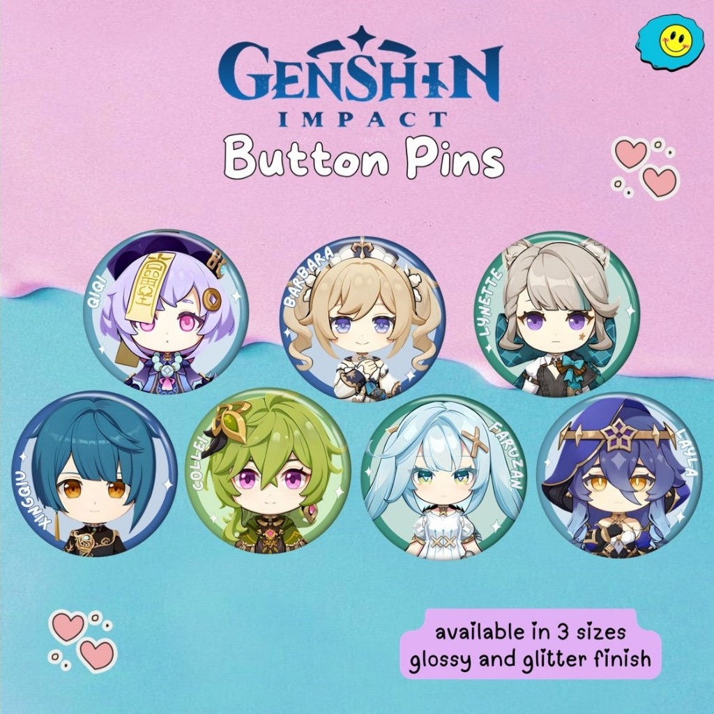 Genshin Impact Button Pin Badge Anime Button Pins 25mm 32mm 58mm ...