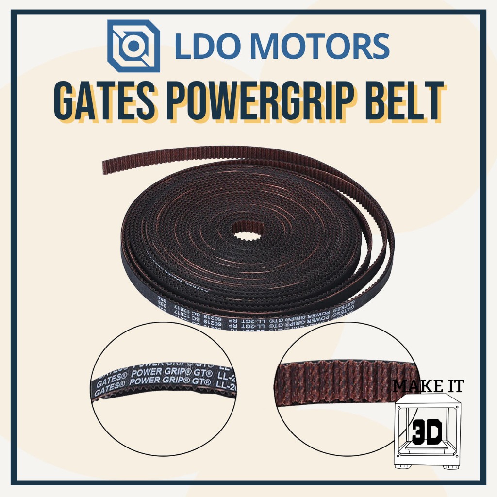Gates PowerGrip 2GT Belt open belt and closed loop for 3D printer Voron ...