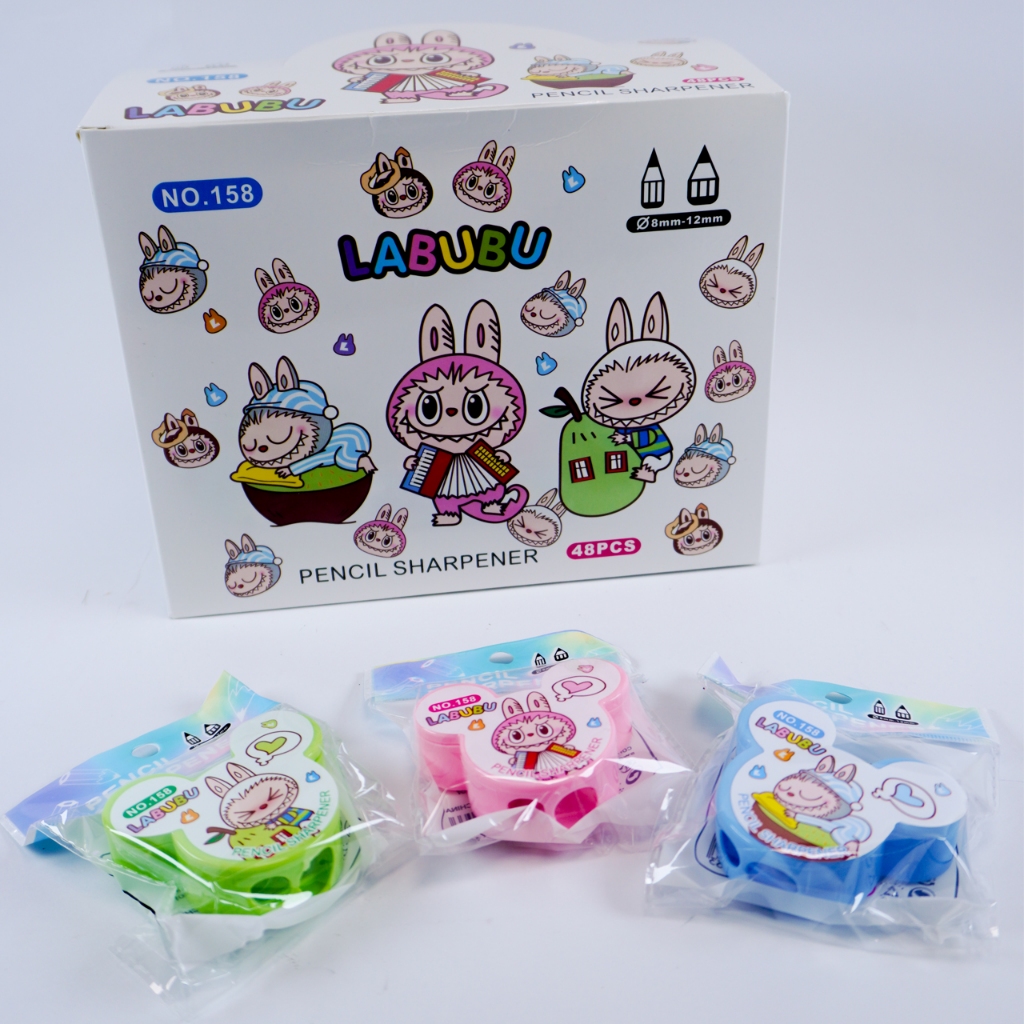 Double hole Labubu Mickey mouse shape cute pencil sharpener(1pc) kids ...