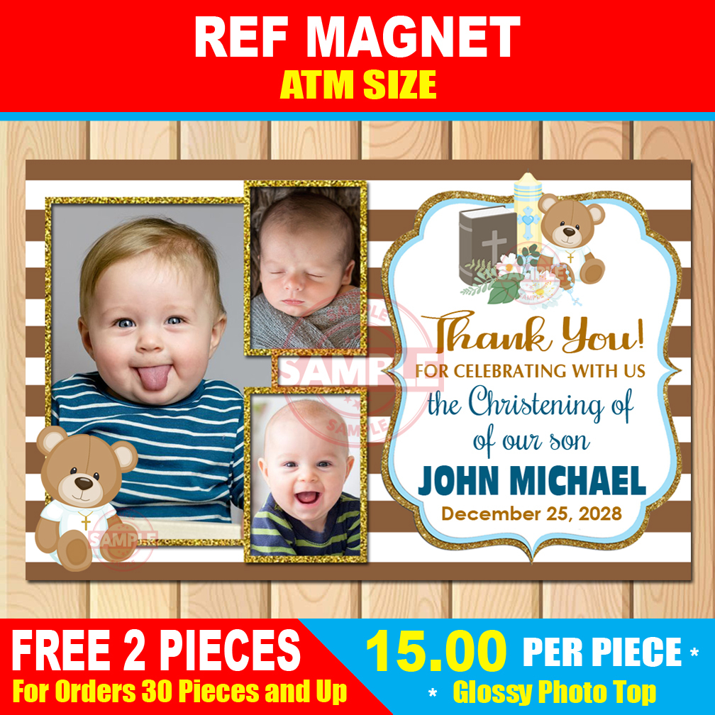 Teddy Bear Ref Magnet Souvenir | Teddy Bear Ref Magnet Christening ...