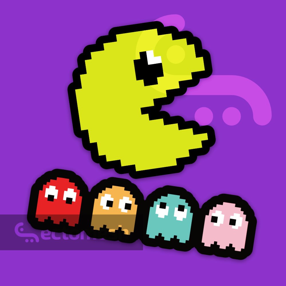 Pac-Man and Ghosts Retro Set - Vinyl Waterproof Car Sticker by Ectomesh ...
