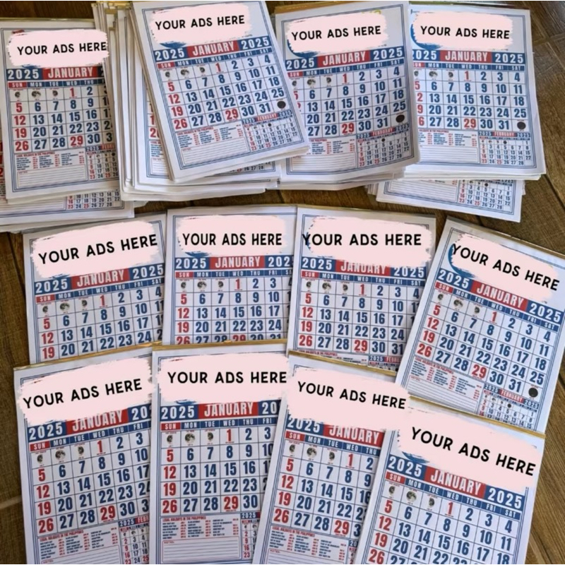 Custom Commercial Calendar with high tide & low tide A3 and A4 size ...