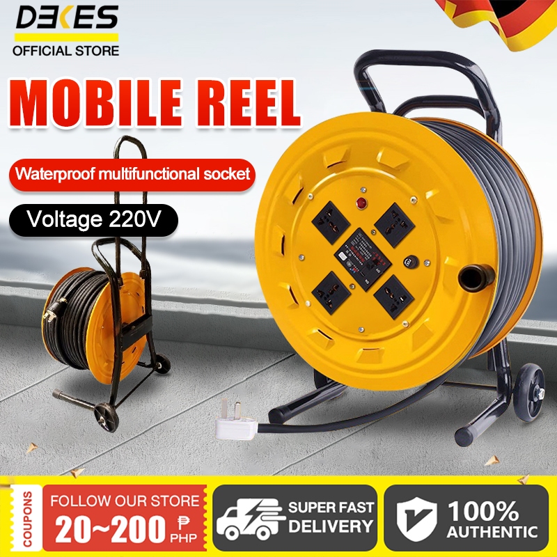 Heavy Duty Cable Reel Extension Wire 15/30/50 Meters Power Cord ...