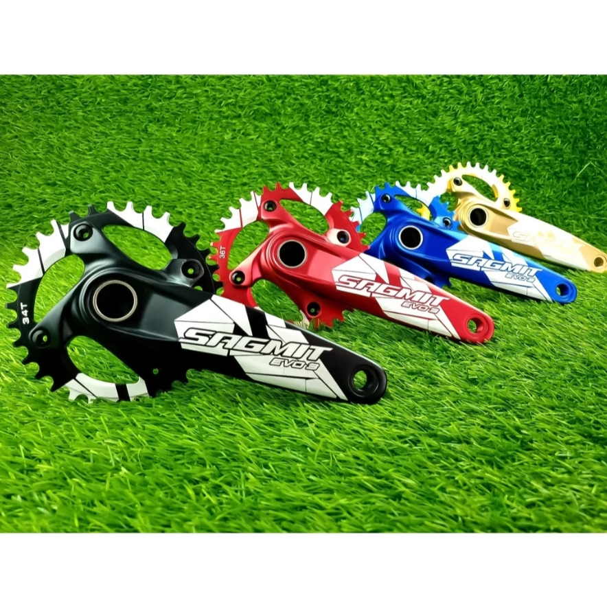 SAGMIT Evo 3 Crank 1x Hollowtech 36T Crank Set w/ Bottom Bracket Chain ...