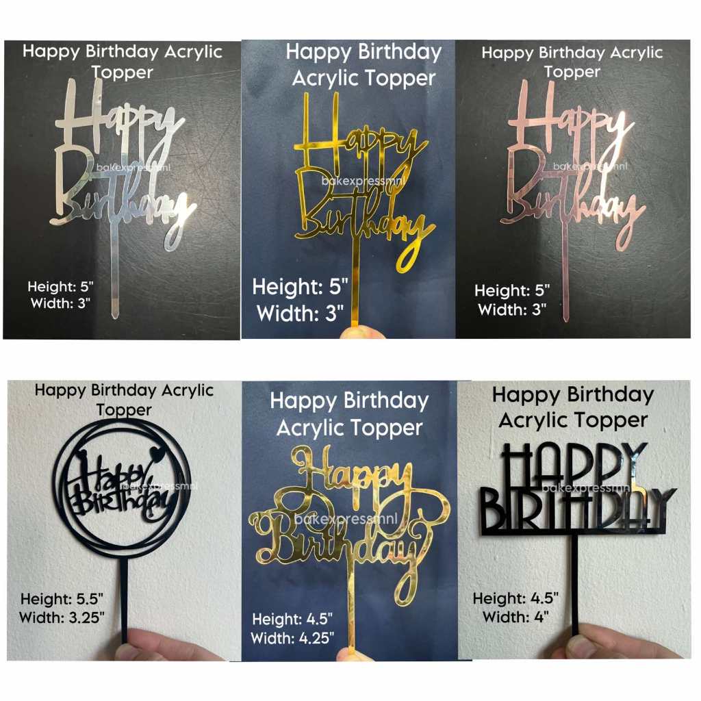 1pc. Happy Birthday Cake Topper HBD toppers | Shopee Malaysia