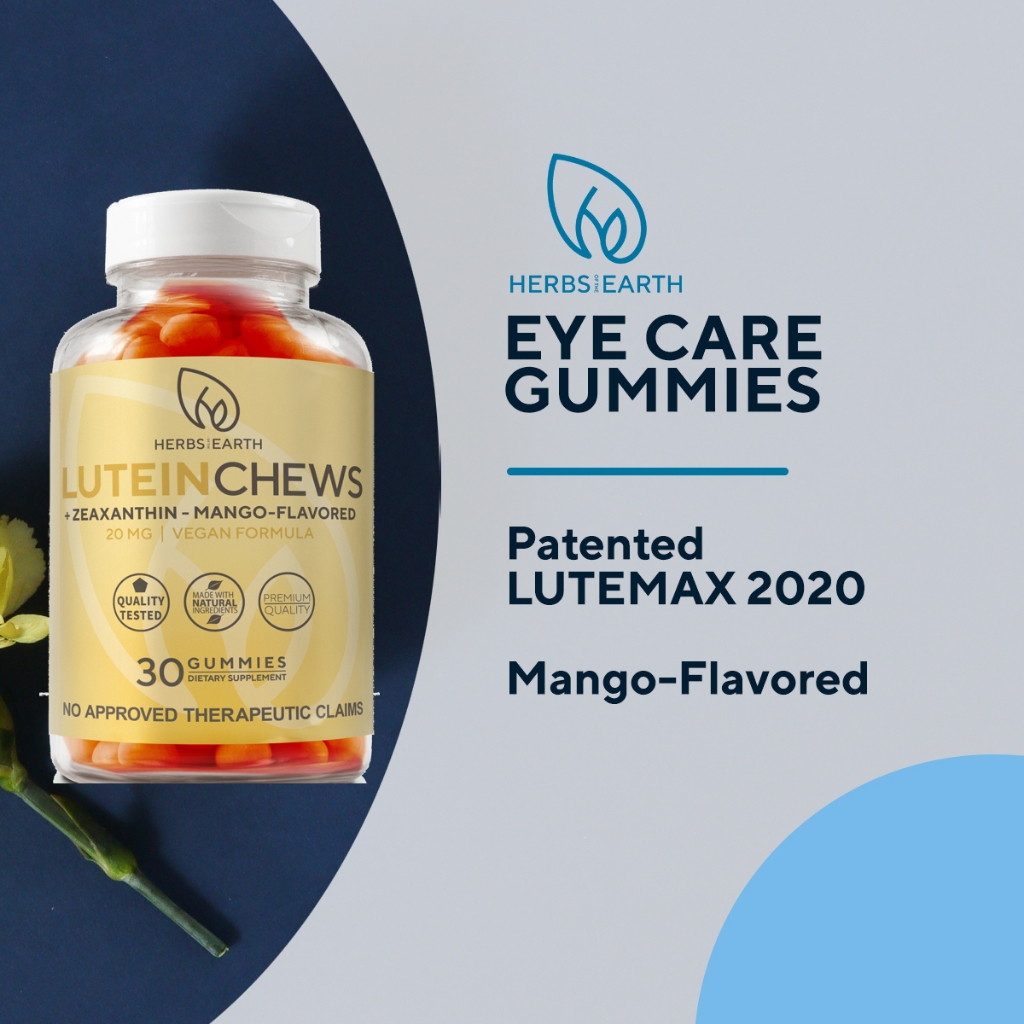 LUTEIN CHEWS 20mg With Zeaxanthin Patented Lutemax2020 30 Mango Gummy ...