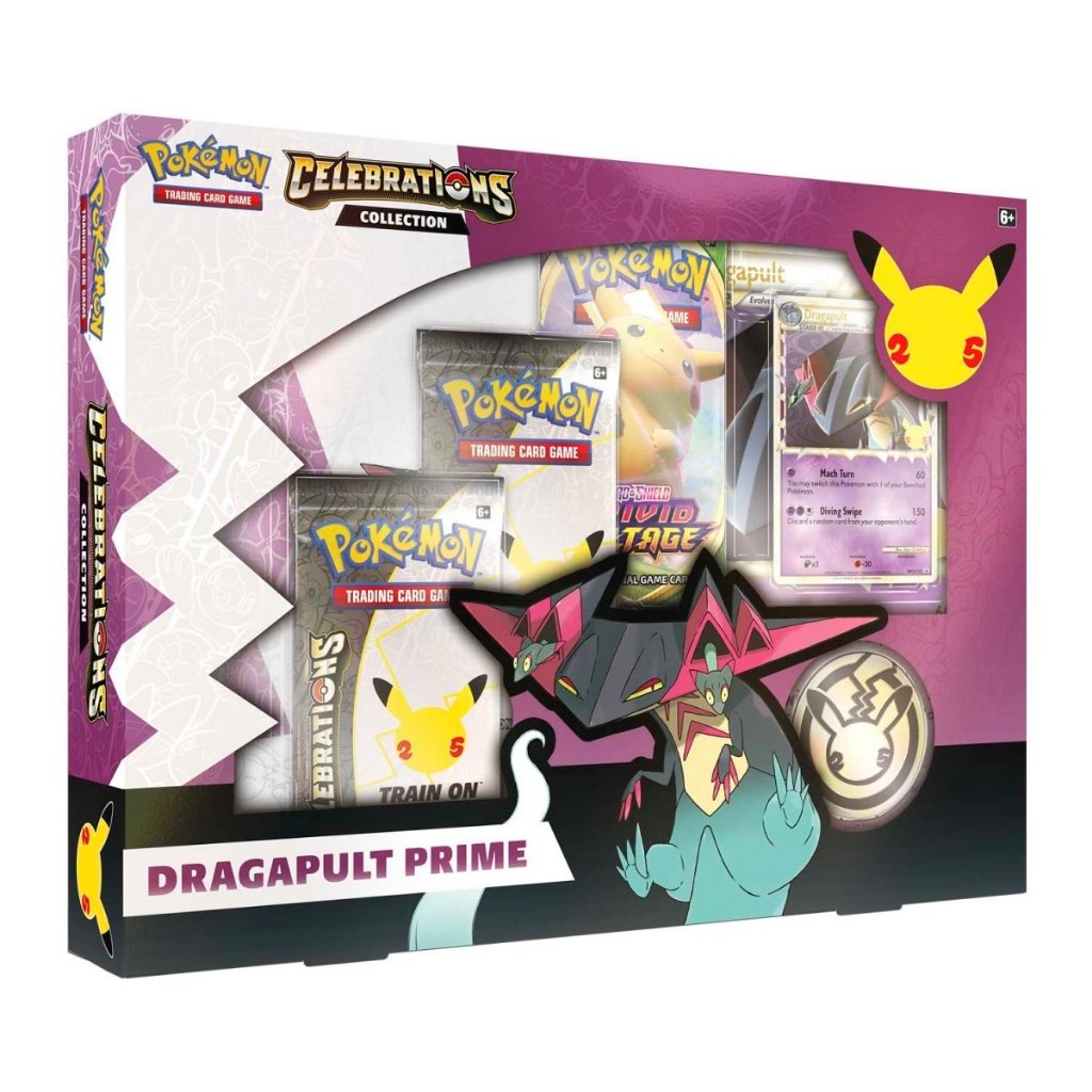Pokemon TCG: Celebrations - Dragapult Prime Collection(Includes 4 ...