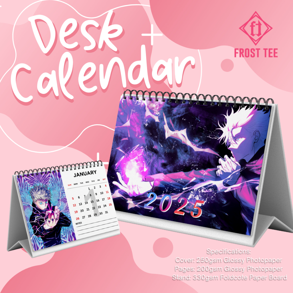 GOJO SATORU Anime Desk Calendar 2025/2026 | FROST TEE | Shopee Malaysia