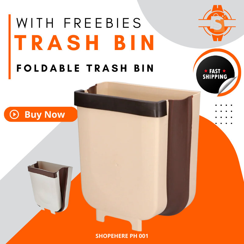 Collapsible Trash Bin Hanging Trash Can for Kitchen Small Collapsible ...