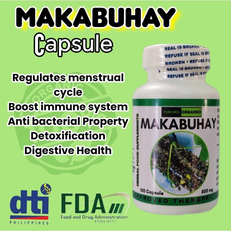 MAKABUHAY/PANYAWAN CAPSULES (100 caps. 500 mg) | Shopee Malaysia