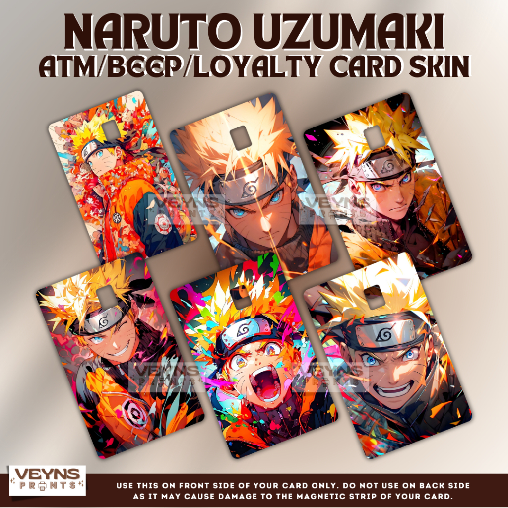 NARUTO UZUMAKI ATM BANK BEEP CARD SKIN WATERPROOF VINYL STICKER ...